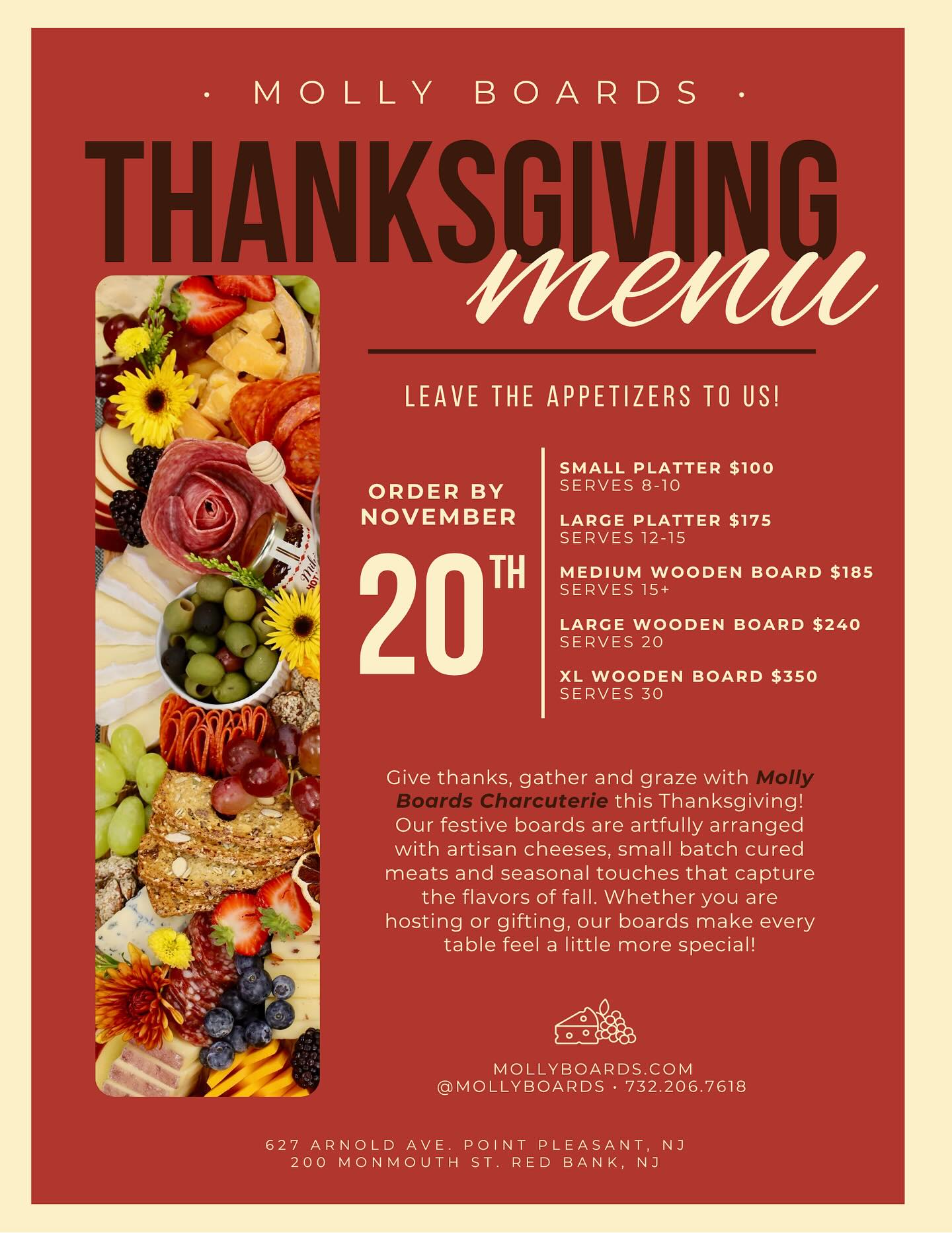 MollyBoards - 🧀🍂 Thanksgiving Made Easy with Molly Boards!... | Facebook