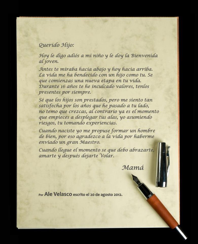 Ale Carta A Mi Hijo Adolescente Compártela A Alguna Amiga 󾌵 Facebook