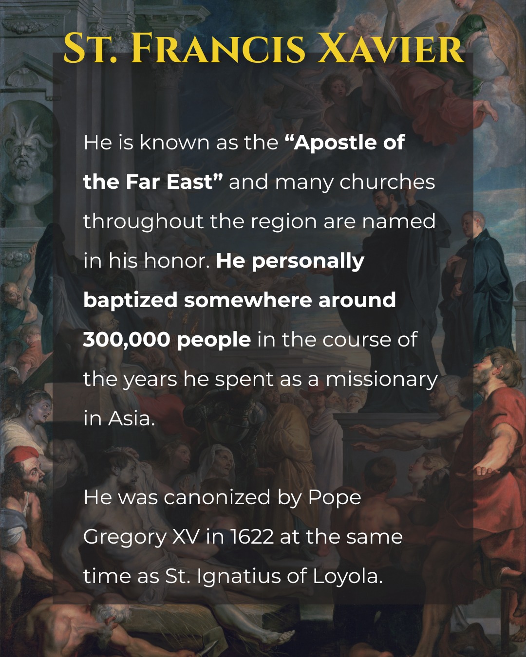 Our - Today is the Feast Day of St. Francis Xavier ⁣ ⁣ ⁣ ⁣ Francis ...