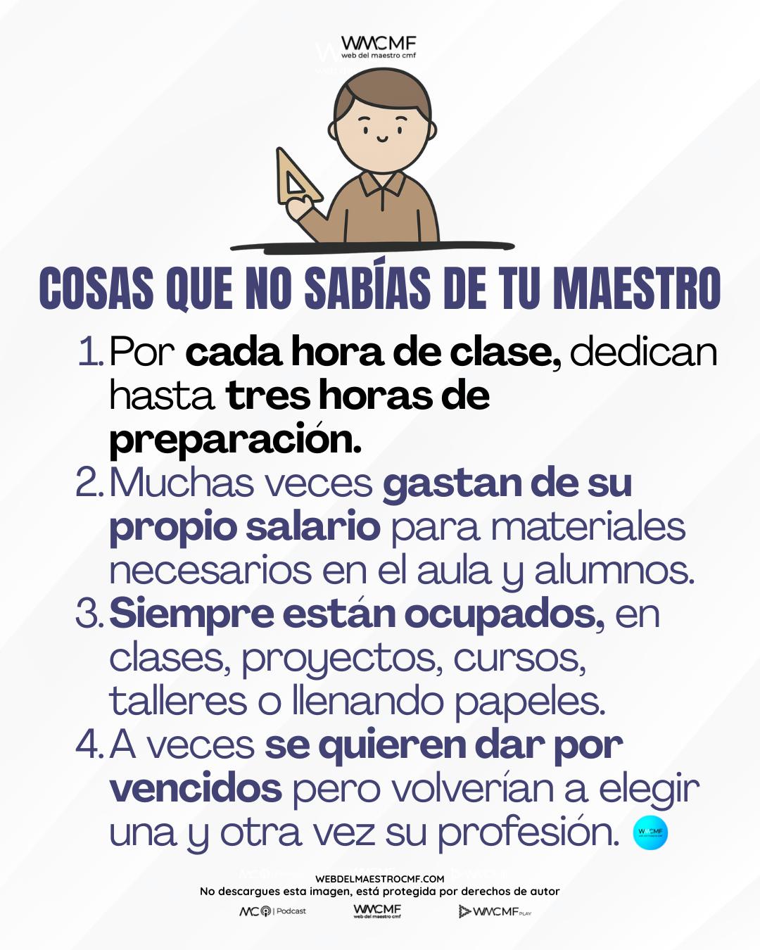 Web - Cosas que no sabías del maestro o profesor de tu hijo. Enlace ...