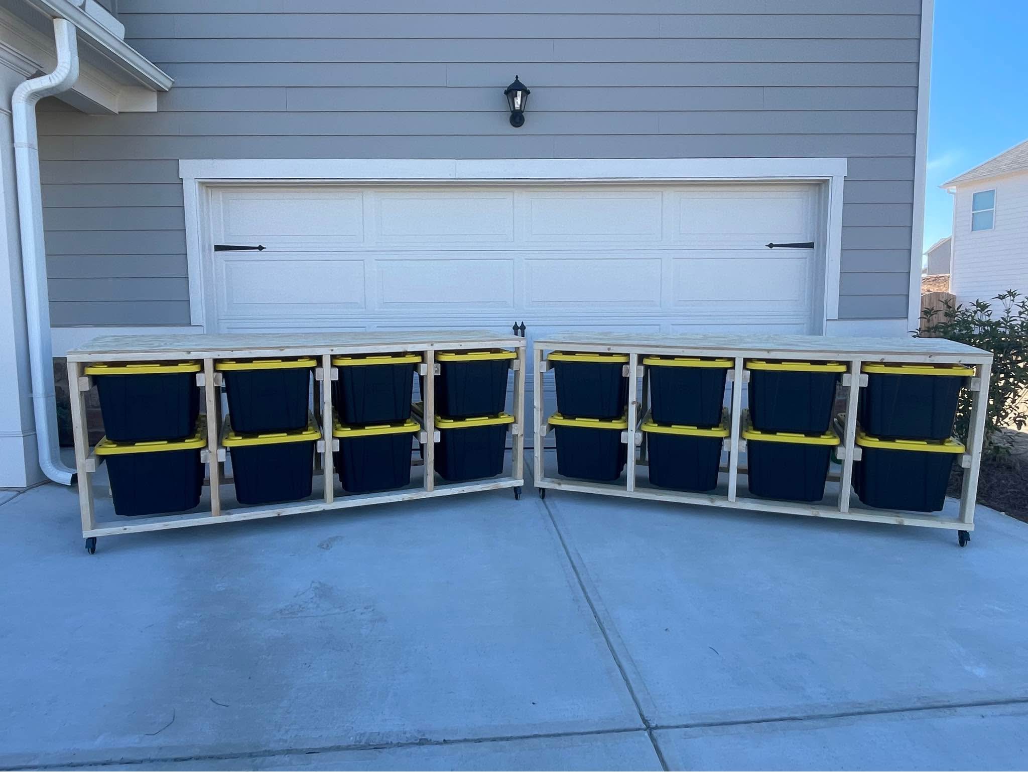 Bin Storage Rack Workbench Storage Bins And Baskets Flowery Branch