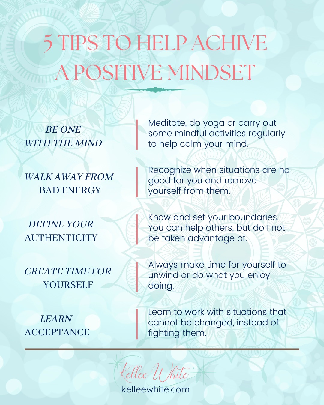 Spiritual - 🌟 5 Tips to Help You Achieve a Positive Mindset 🌟 Your ...