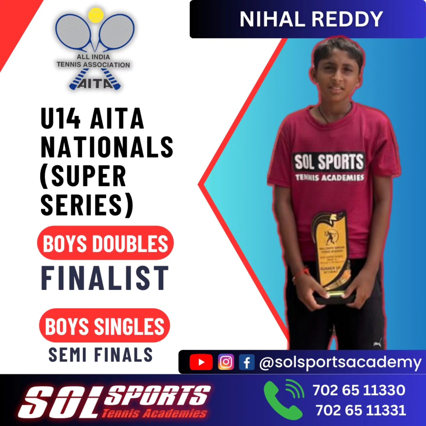 Sol - "Congratulations to Nihal Reddy of Sol Sports for his remarkable ...