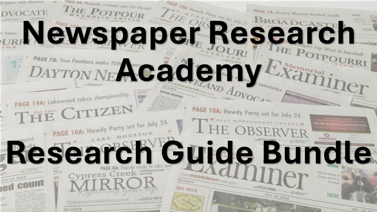 The Ancestor - Introducing the Newspaper Research Academy’s Research ...
