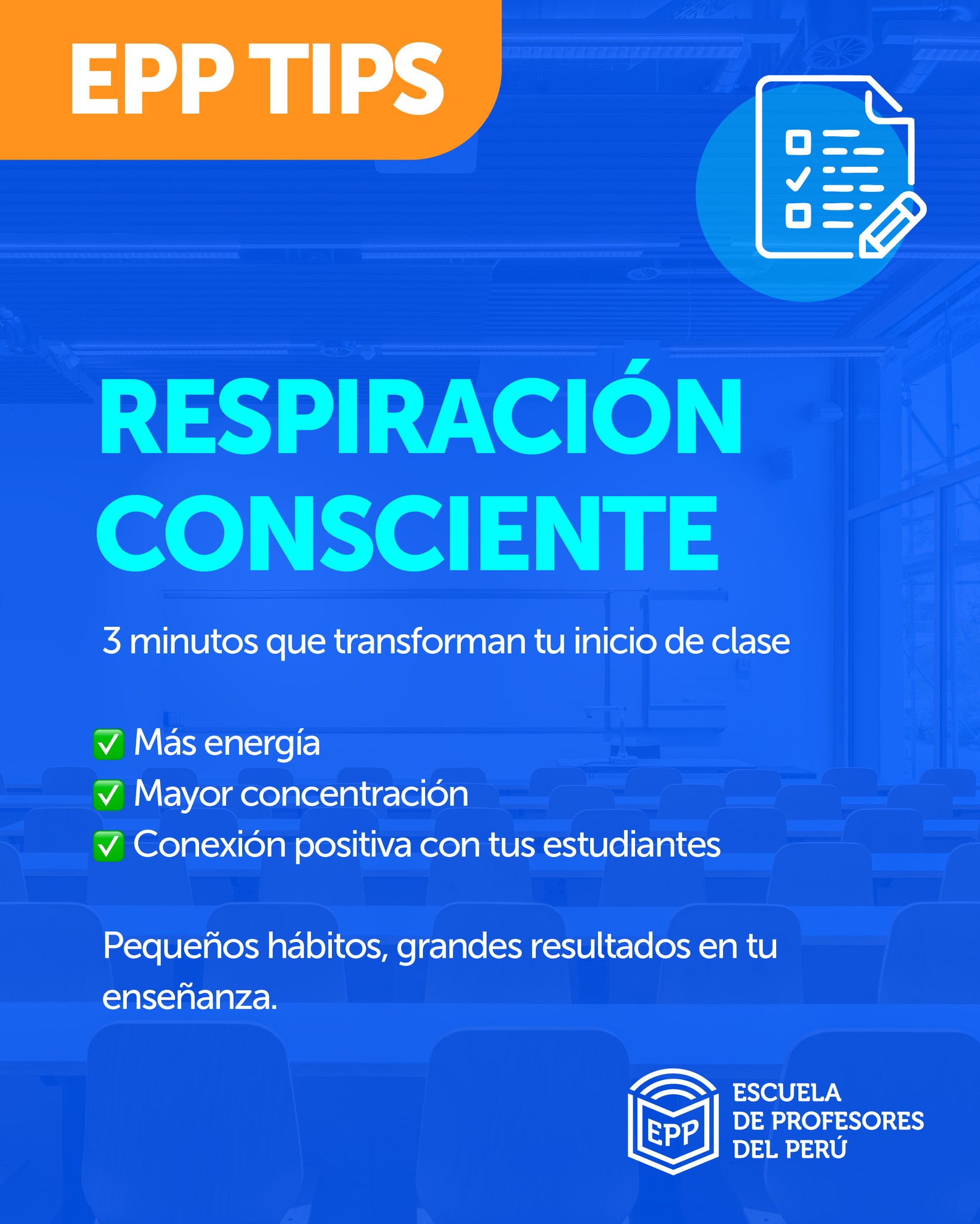 Escuela - Colega, antes de entrar a clase prueba este simple hábito: 👉 ...