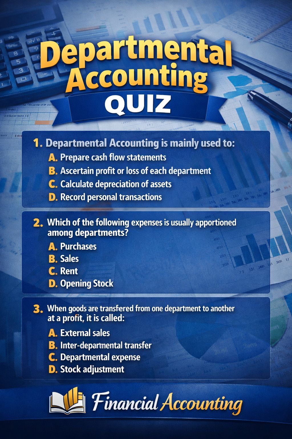 Financial - Here are 3 objective (multiple-choice) questions on ...