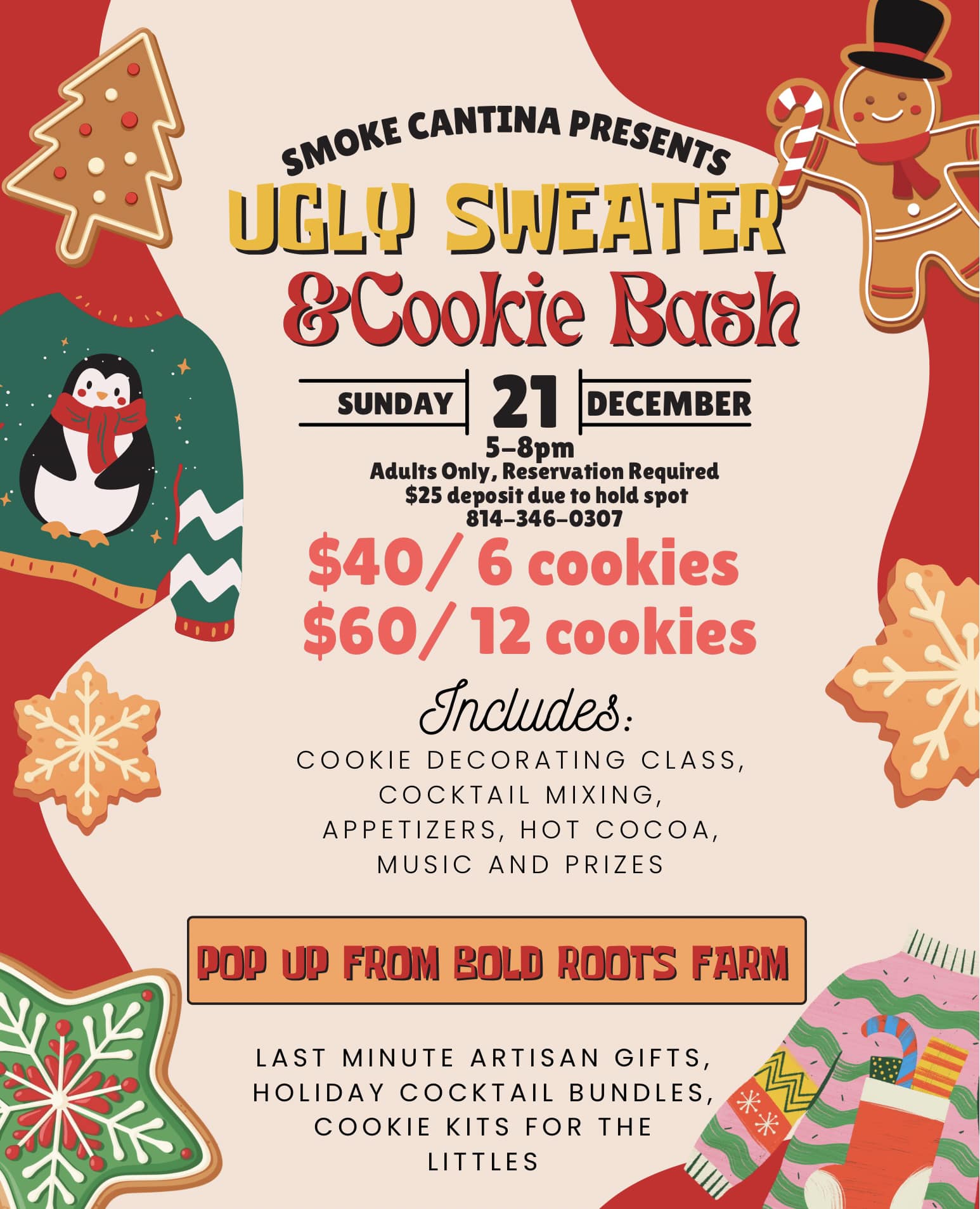 Smoke - 🎄🧣 UGLY SWEATER COOKIE BASH PARTY! 🧣🎄 Grab your ugliest sweater ...
