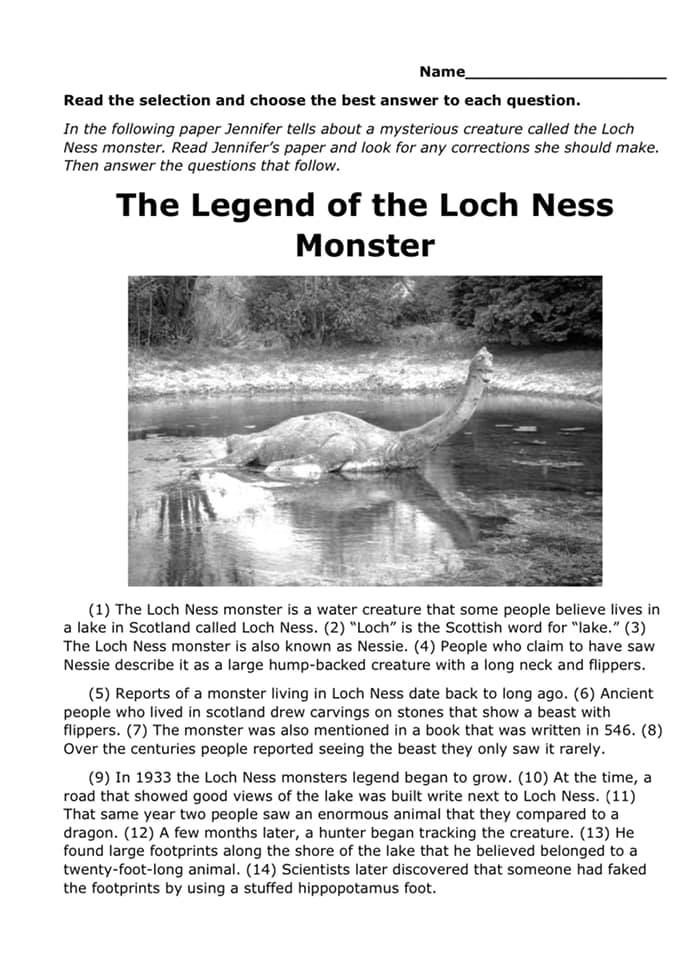 The legend of the Loch Ness... - Chicken Noodle Teacher