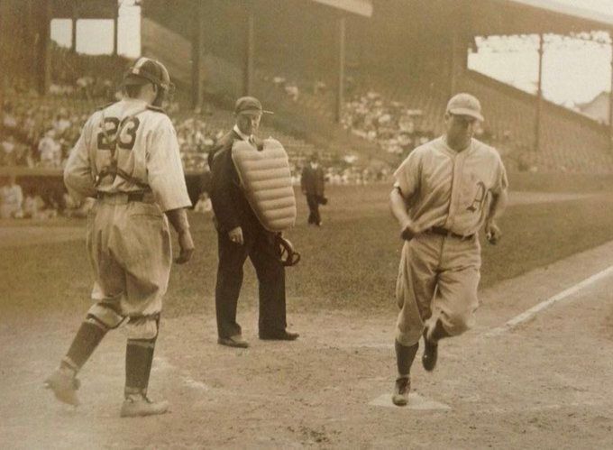 Baseball Jimmie Foxx Crosses Home After Hitting A Home Run At Navin 4867