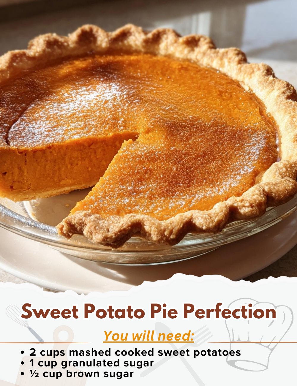 Yummy - Sweet Potato Pie Perfection Ingredients: For the Pie Filling ...