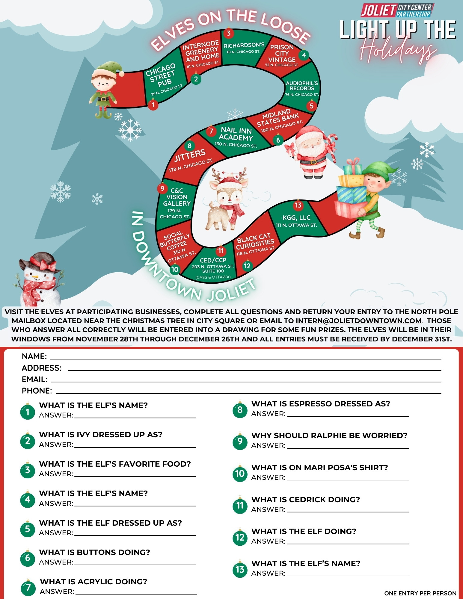 Jitters - 🎄 ELVES ON THE LOOSE IN DOWNTOWN JOLIET! 🎄... | Facebook