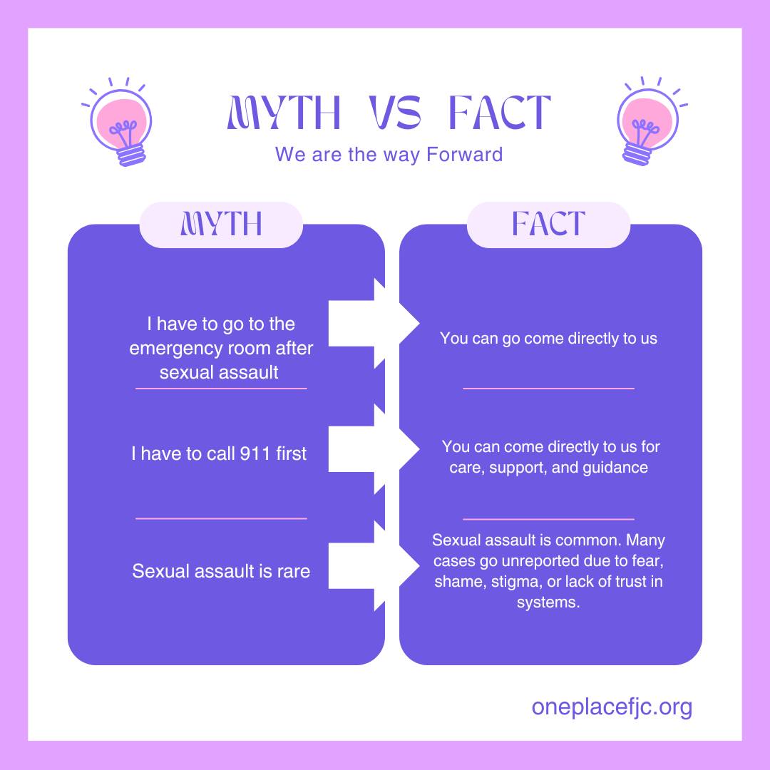 One - 🚨 MYTH vs. FACT 🚨 After sexual assault, you may feel overwhelmed ...
