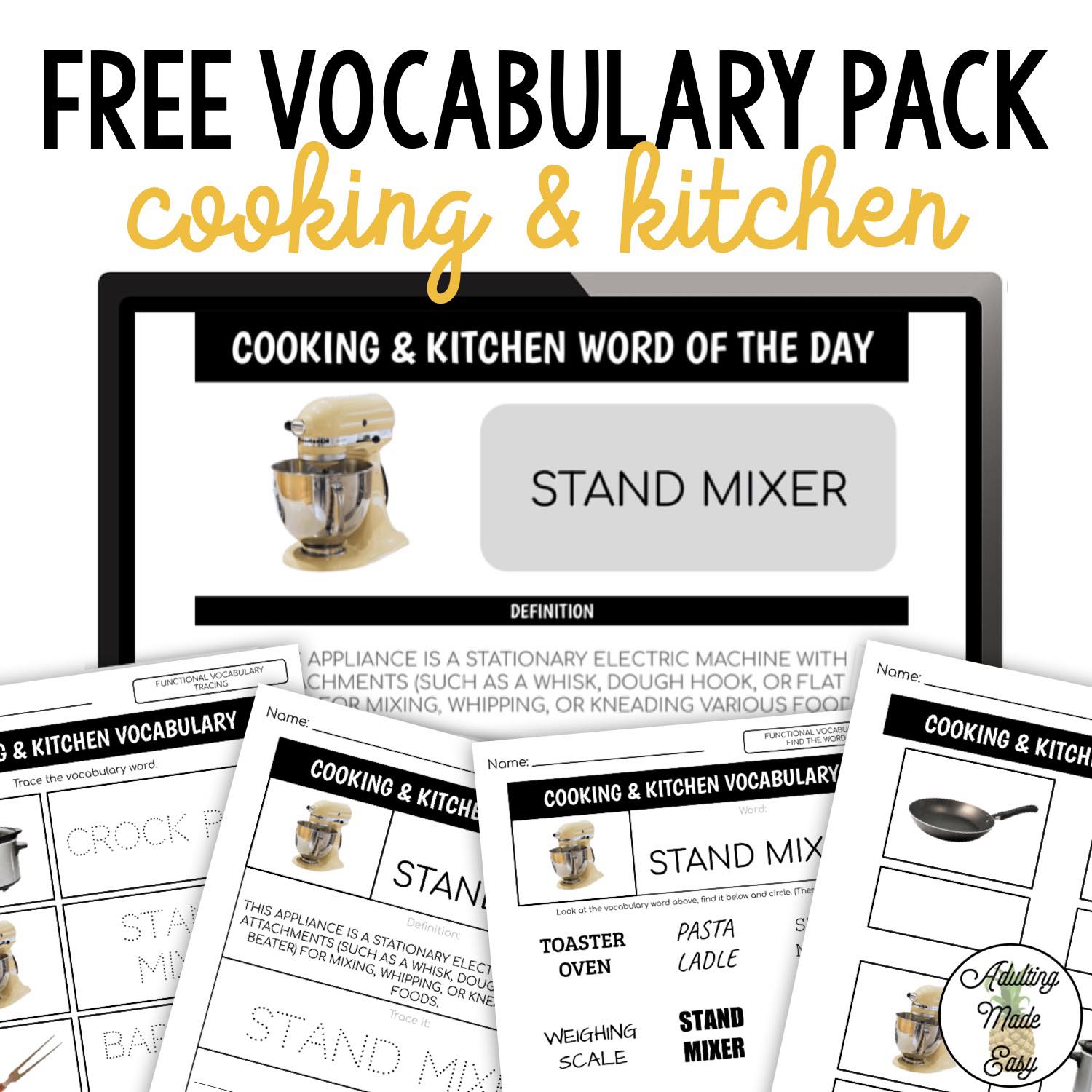 👩🏻‍🍳FREE Functional vocabulary packet... - Adulting Made Easy | Facebook
