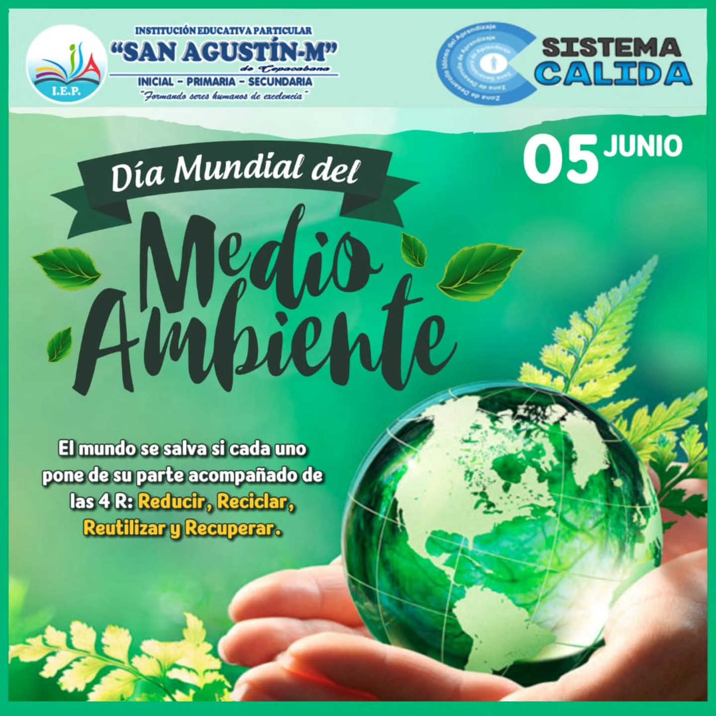 San - 🗓️ Fecha Cívica 📌 05 de junio 🌱 Día Mundial del Medio Ambiente 🌎🌳 ...