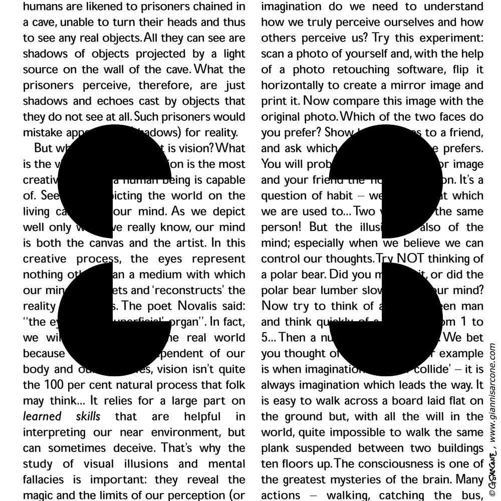 Archimedes - Illusory Magnification When you arrange these Pac-Man-like ...