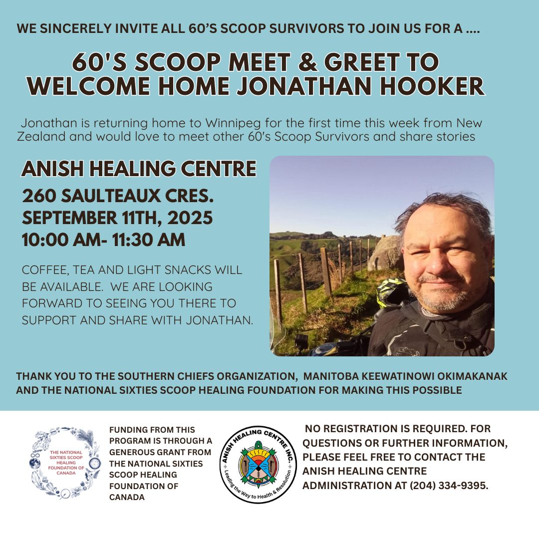 Help us welcome 60s Scoop Survivor... - Anish Healing Centre | Facebook