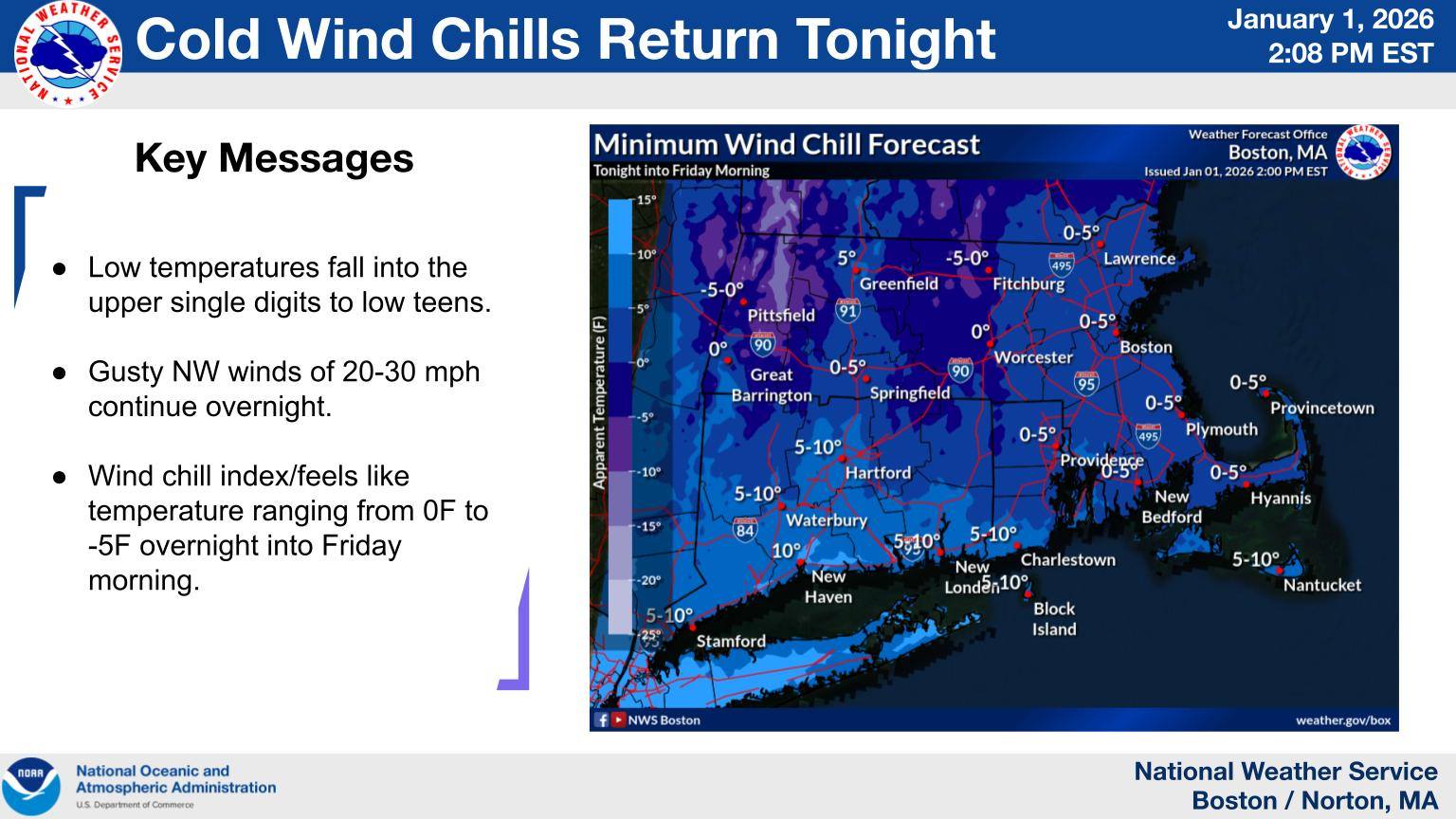 US - The first full night of the New Year features the return of Arctic ...