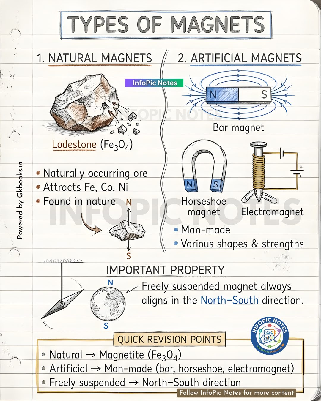 InfoPic - Types of Magnets Explained | Natural & Artificial Magnets ...