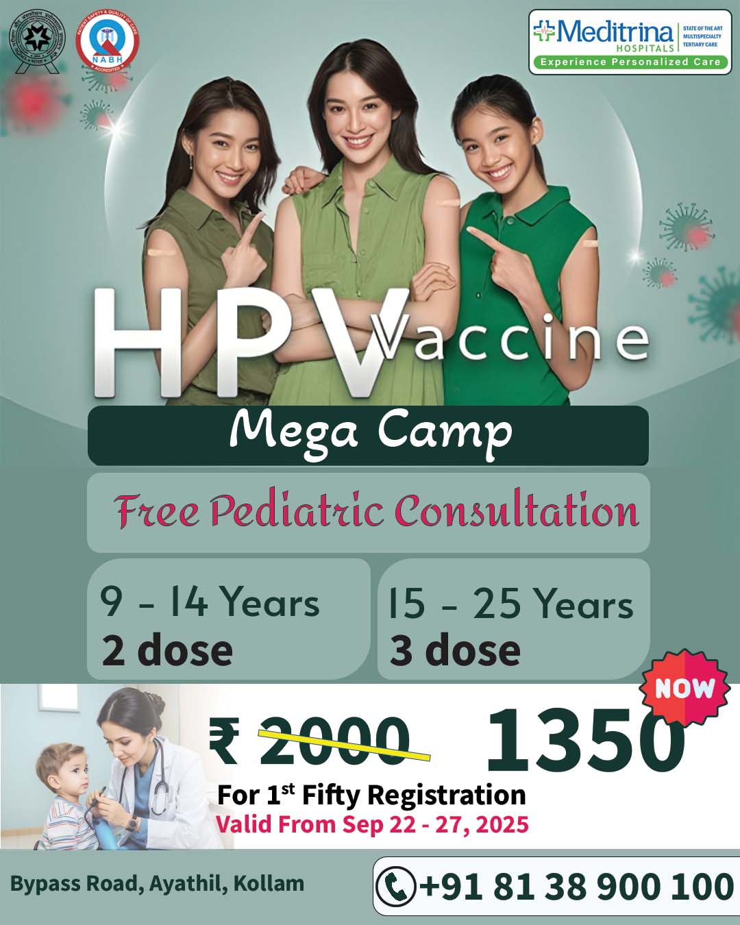 🌸 HPV Vaccine Mega Camp @ Meditrina... - Meditrina Hospitals | Facebook