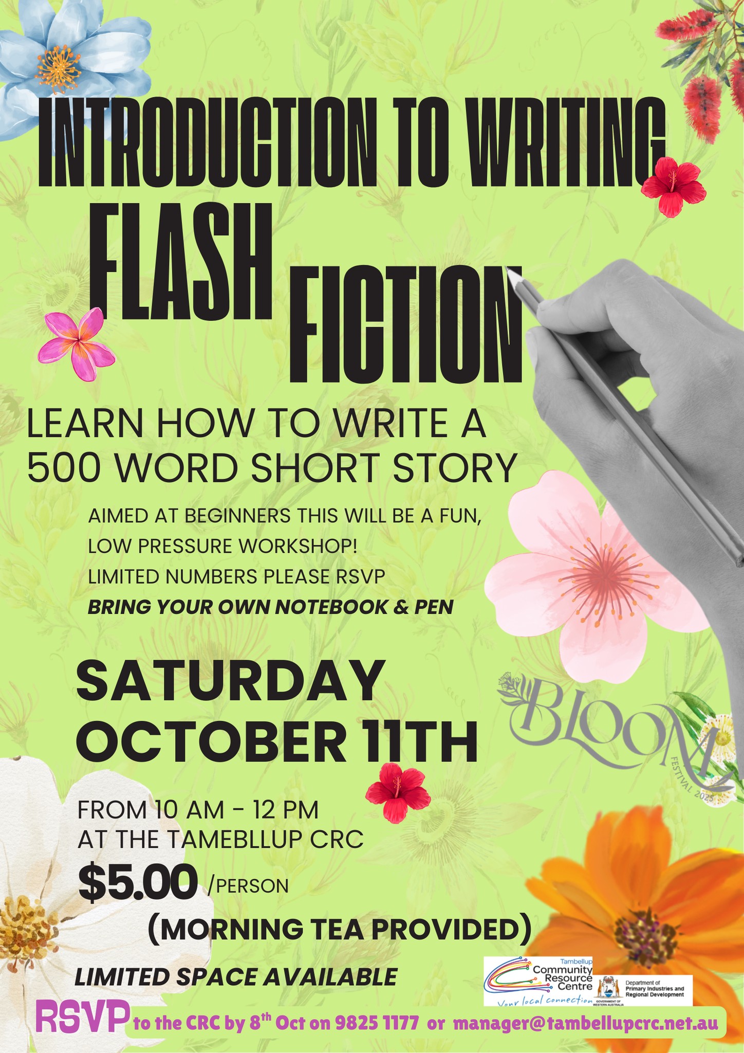 Tambellup - 🌸 Introduction to Writing Flash Fiction 🌸 ️ Ever wanted to ...
