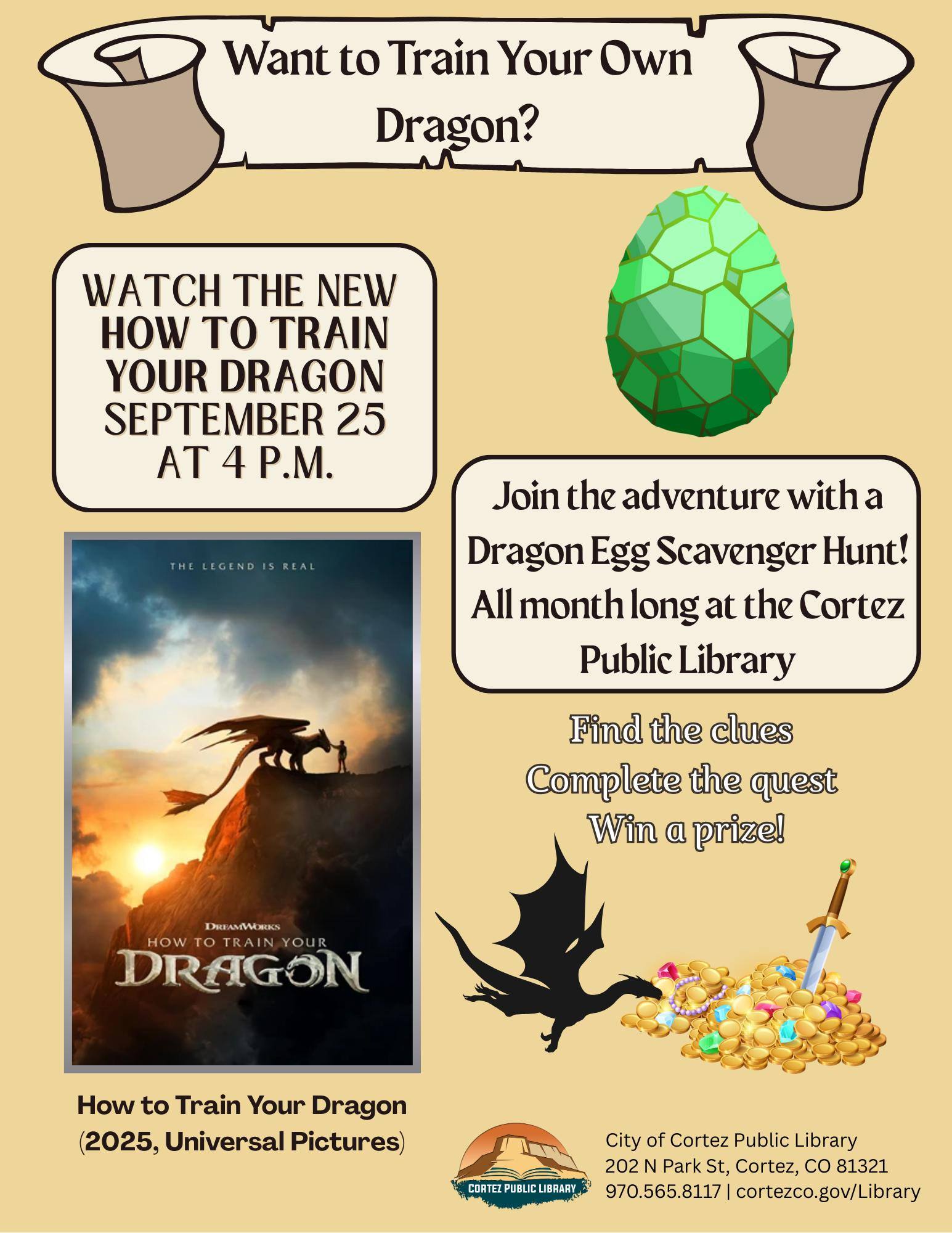 Cortez - Calling all kids! We have a How to Train Your Dragon scavenger ...