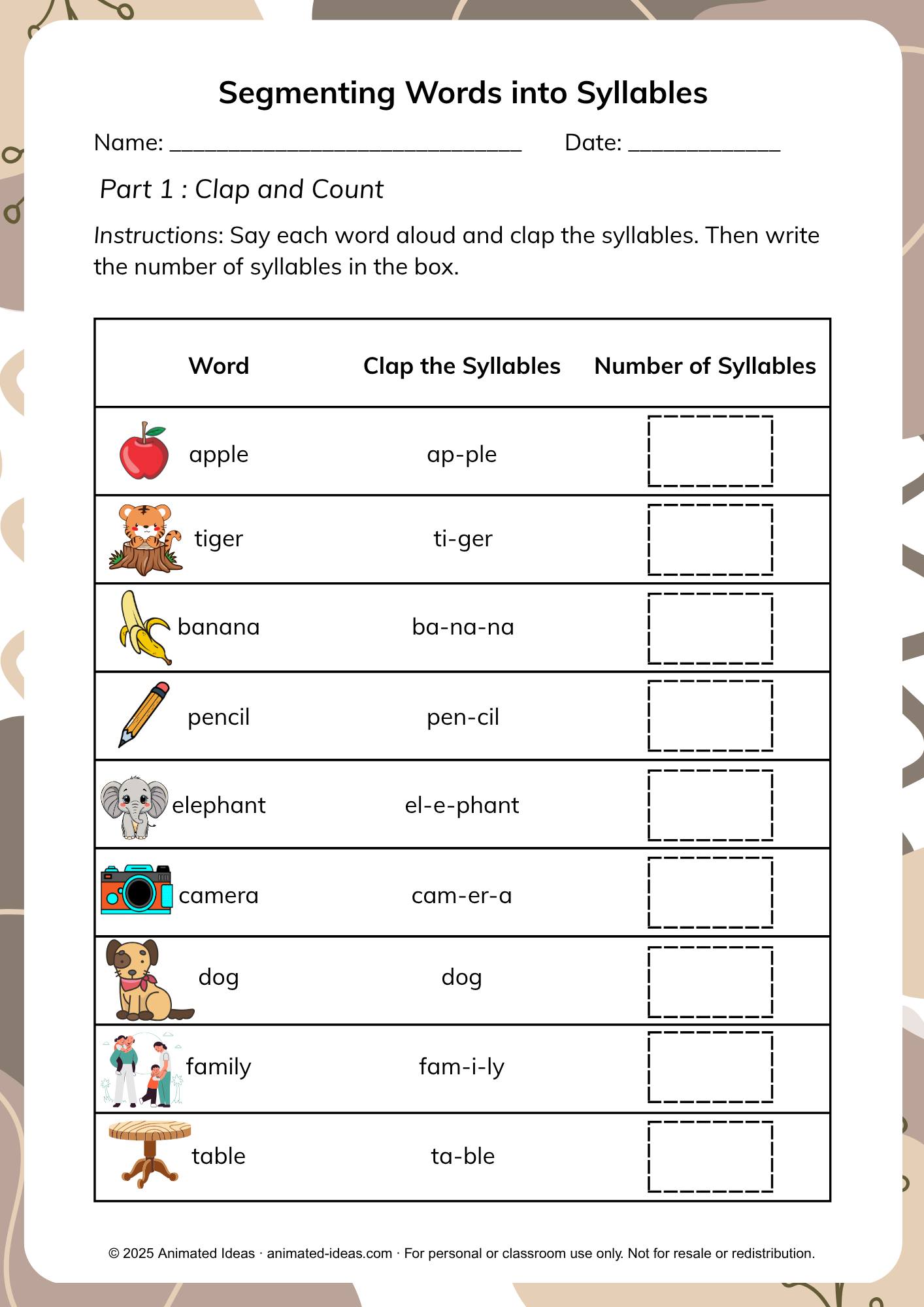 Animated Ideas - 📥 Grab your free Segmenting Words into... | Facebook