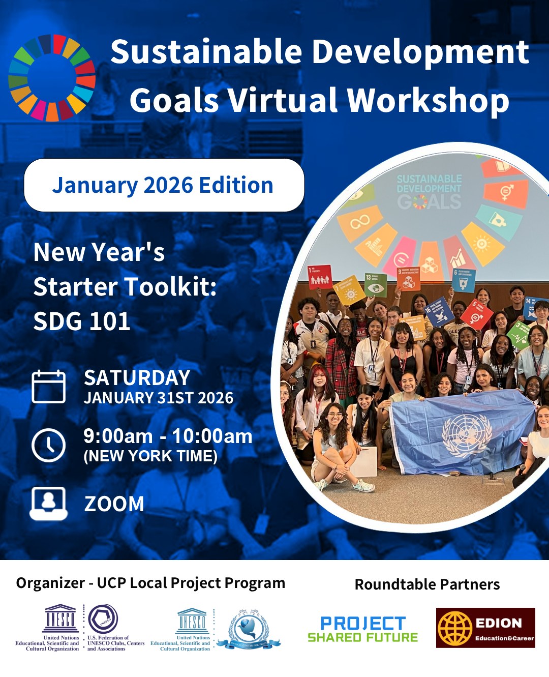 🌍 Join the 2026 New Year's SDG... - Unesco Center for Peace | Facebook
