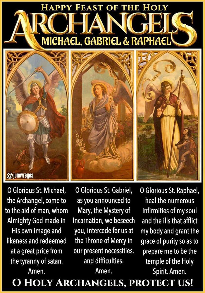Sacred - The Schedule for Monday September 29, Feast of the Archangels ...