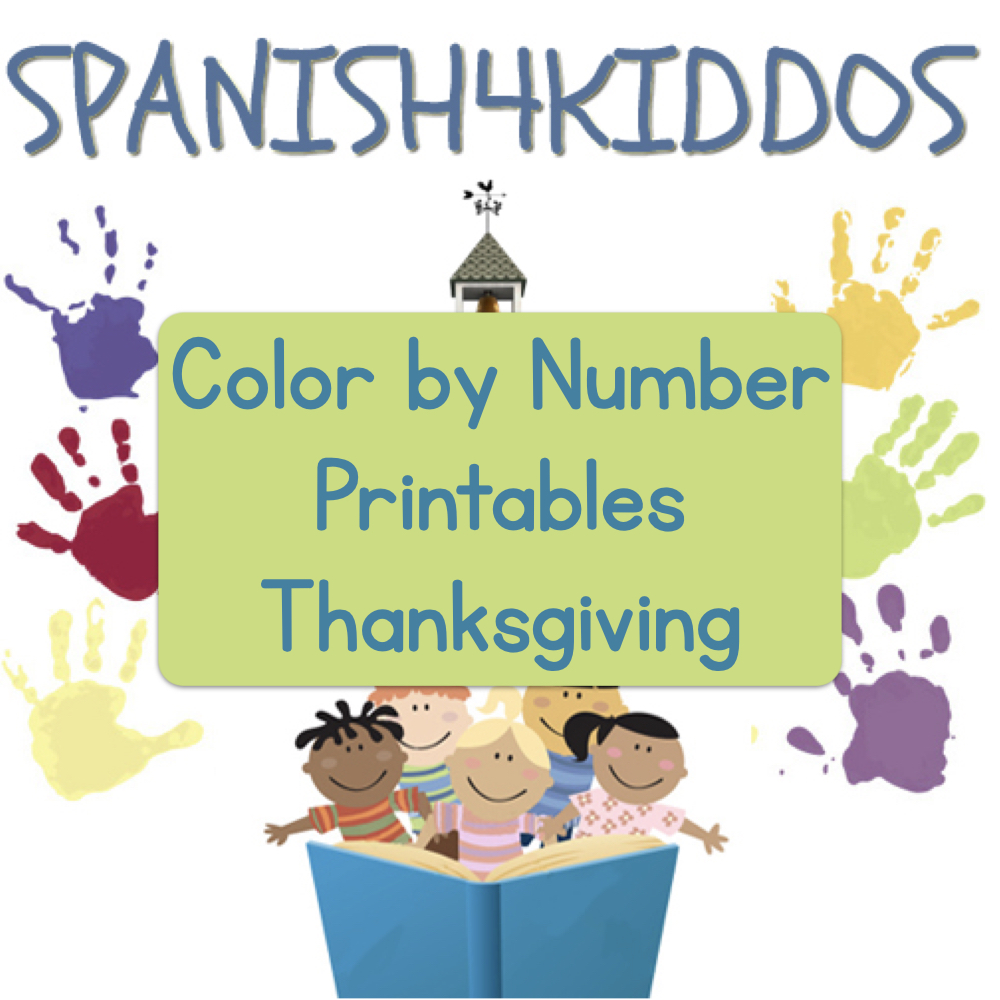 Spanish4Kiddos - 🖍️ Color by Number Thanksgiving Theme...