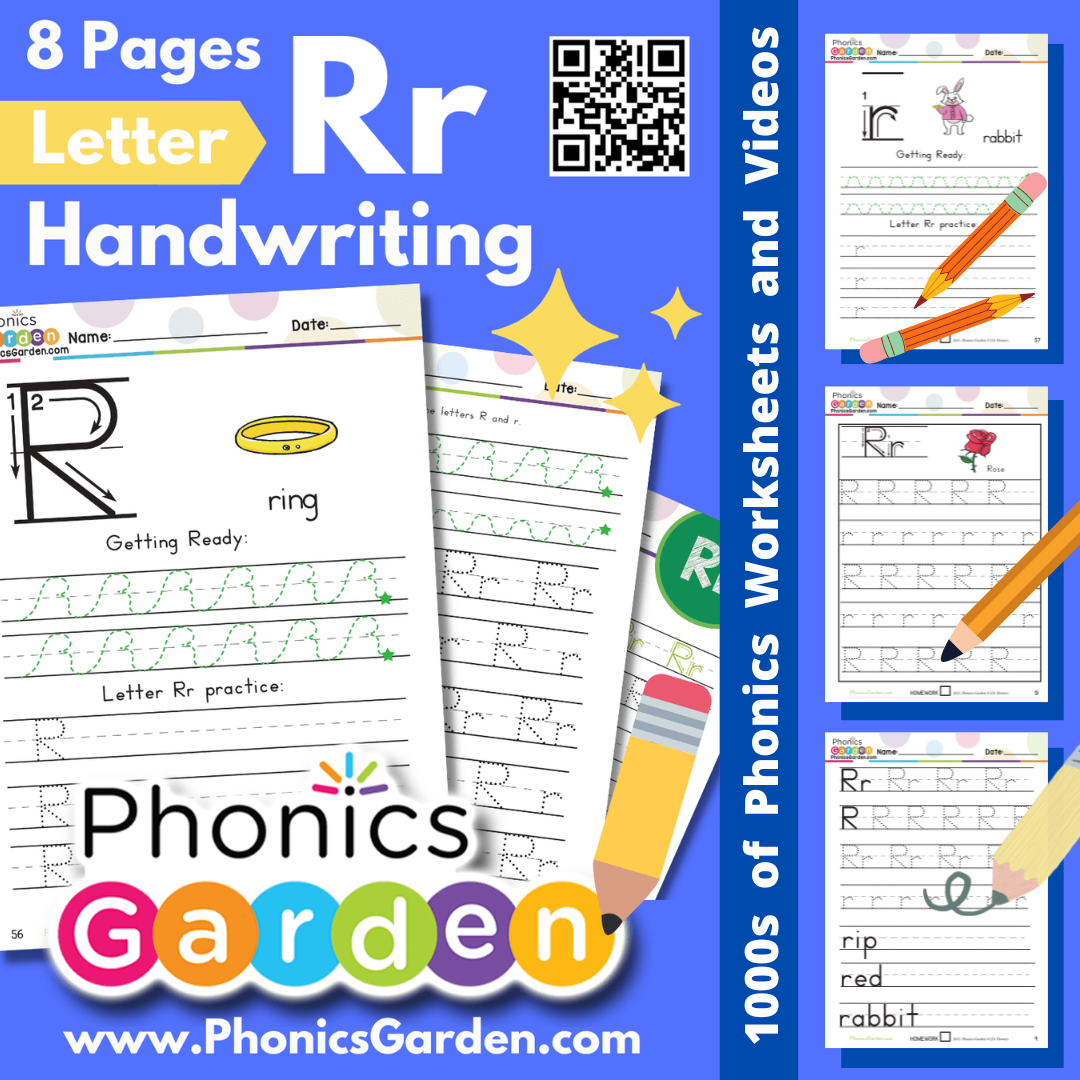 Phonics - This letter Rr handwriting worksheet has eight pages of ...