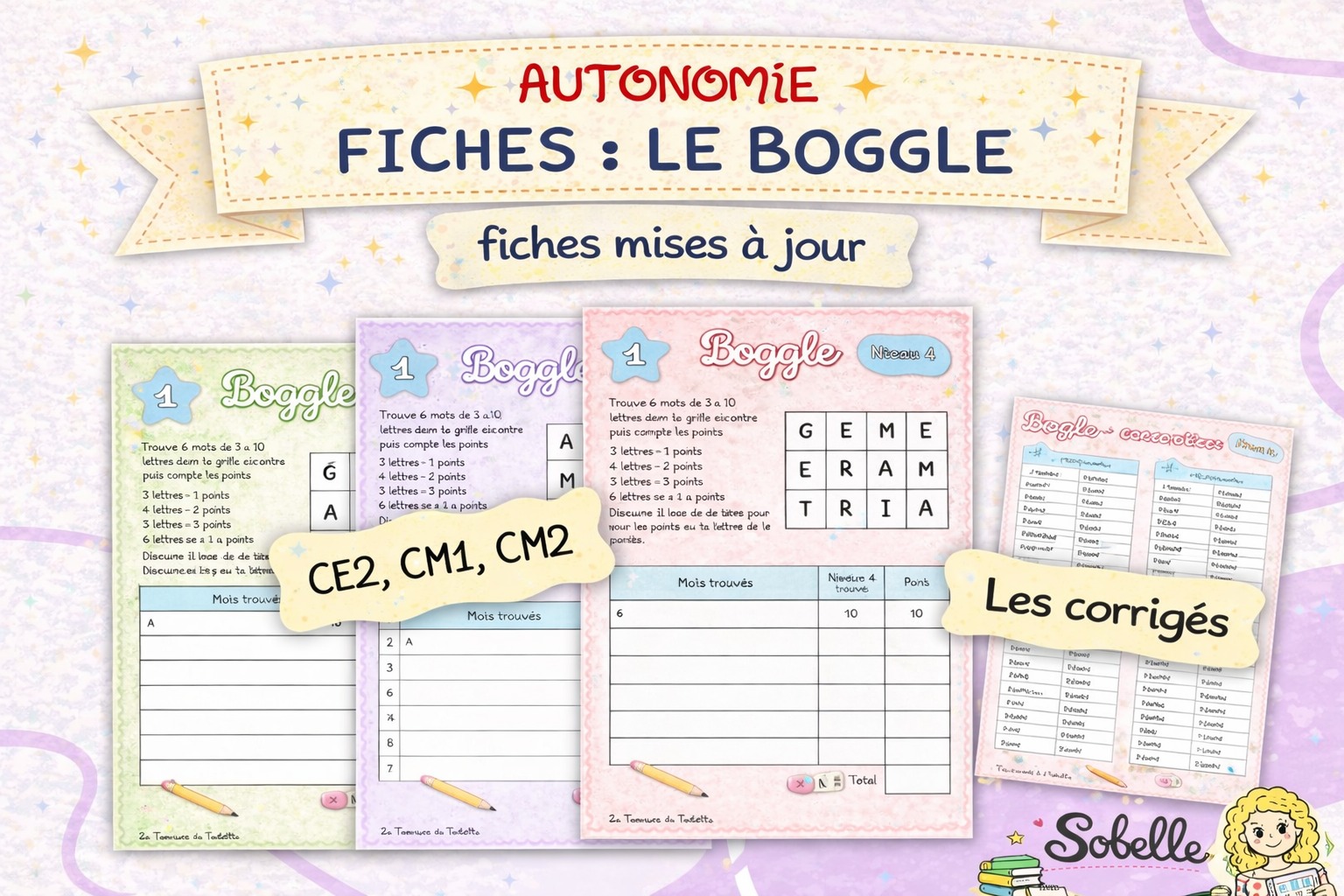 La - Les fiches de Boggle font peau neuve ! J’ai remis à jour mes ...