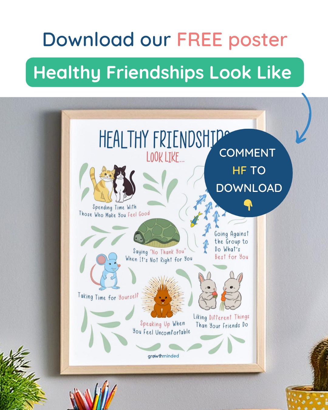 Big - Comment HF 👇 for our FREE printable poster: Healthy Friendships ...
