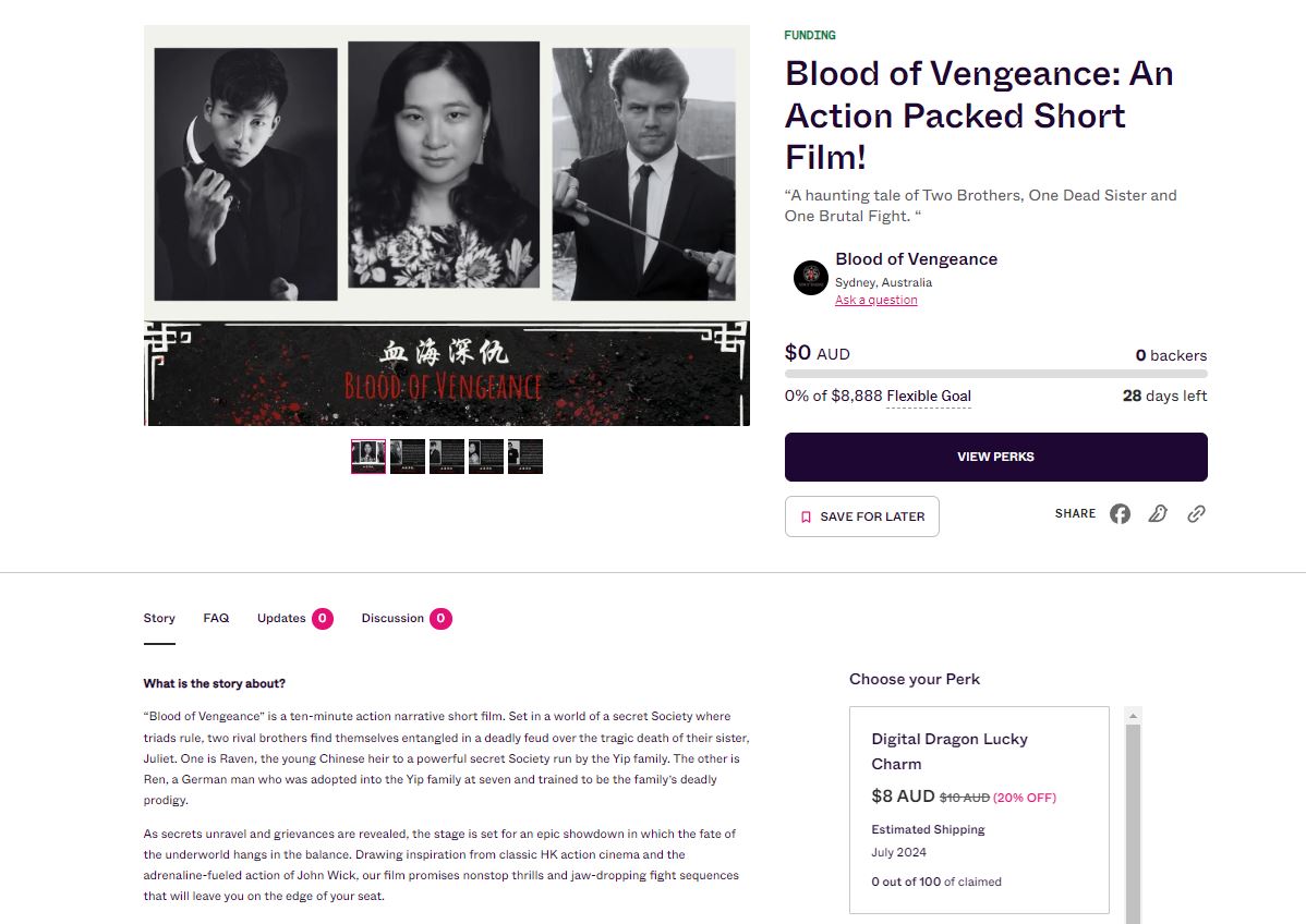 Blood of Vengeance - Action Short | Sydney NSW