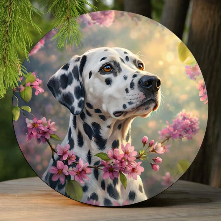 Dalmatian Lovers Group | This beautiful Dalmatian Round Metal Sign ...