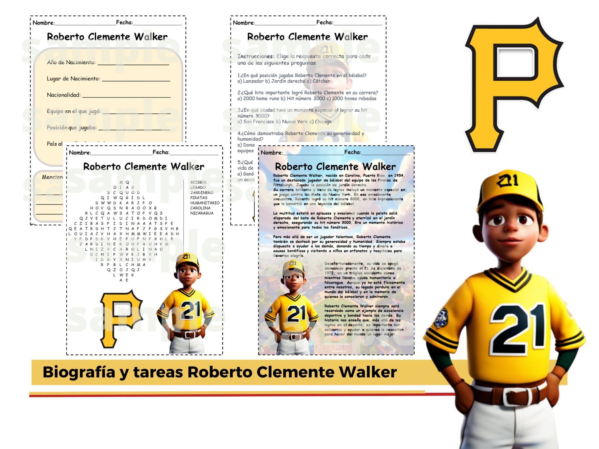 LearnSupply - 🔥 ¡Descubre a Roberto Clemente: Biografía...
