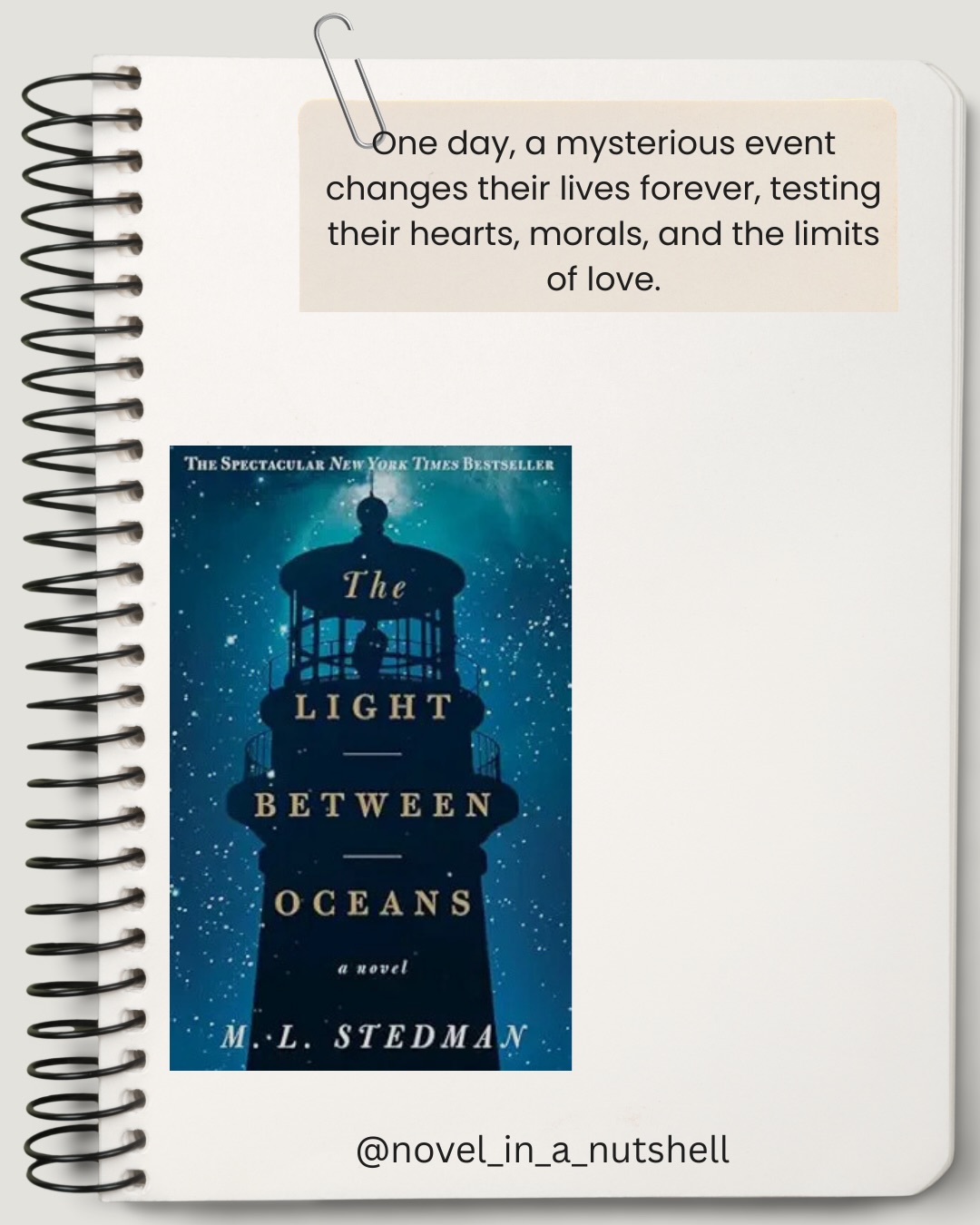 🌊 The Light Between Oceans by M.L.... - Novel in a Nutshell | Facebook