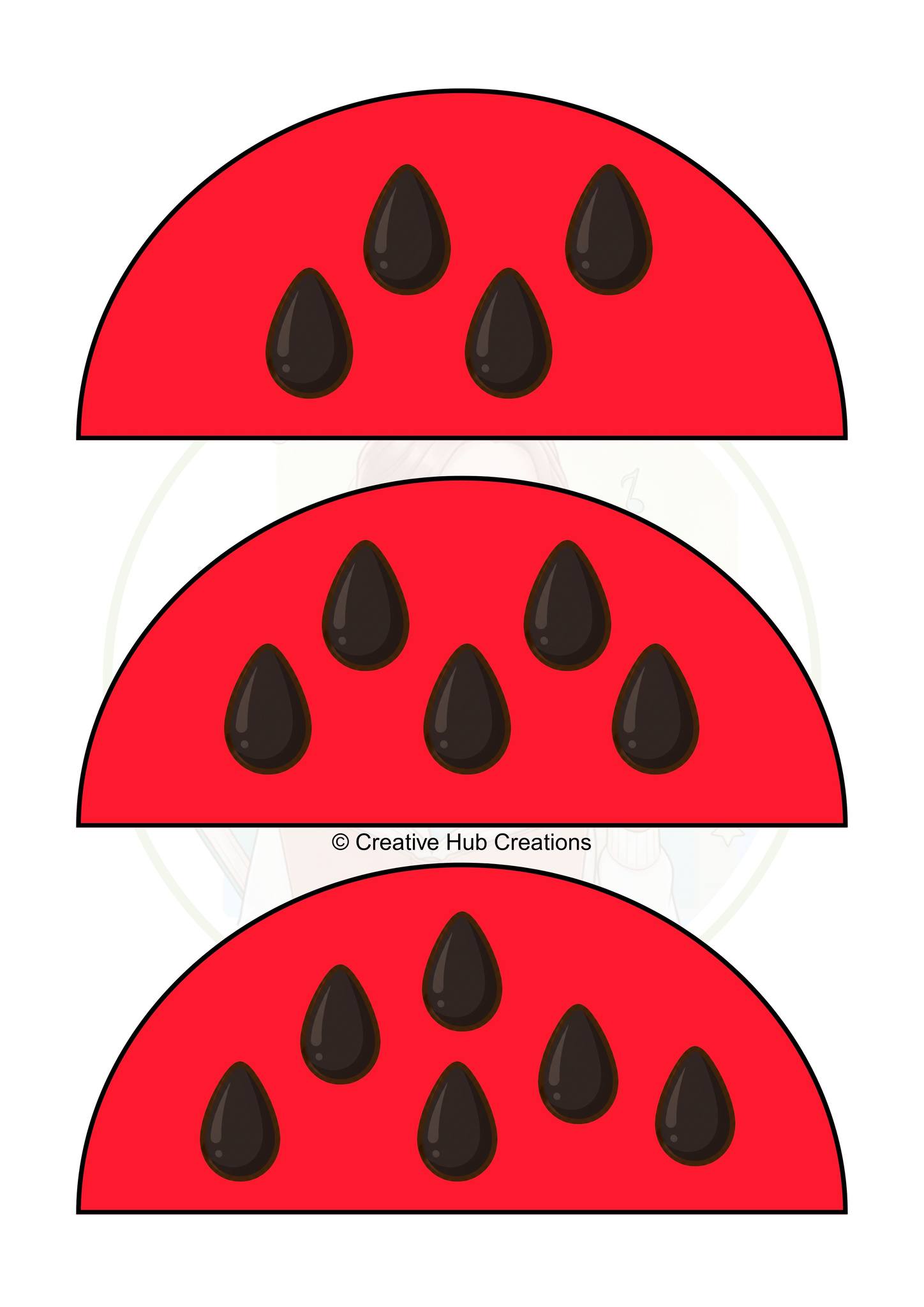 Watermelon seed number match 🍉🔢 - Creative Hub Creations | Facebook