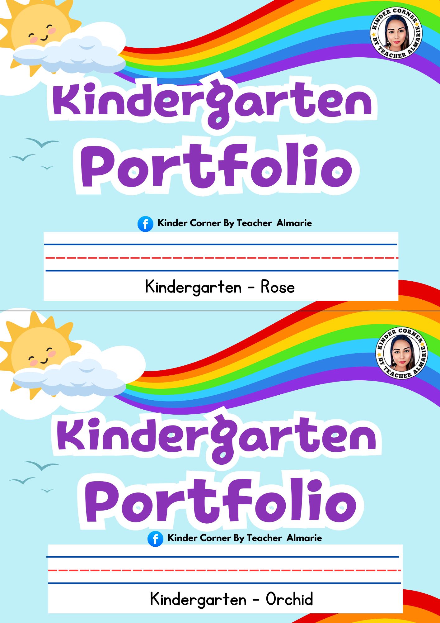KINDERGARTEN PORTFOLIO... - Kinder Corner by Teacher Almarie | Facebook