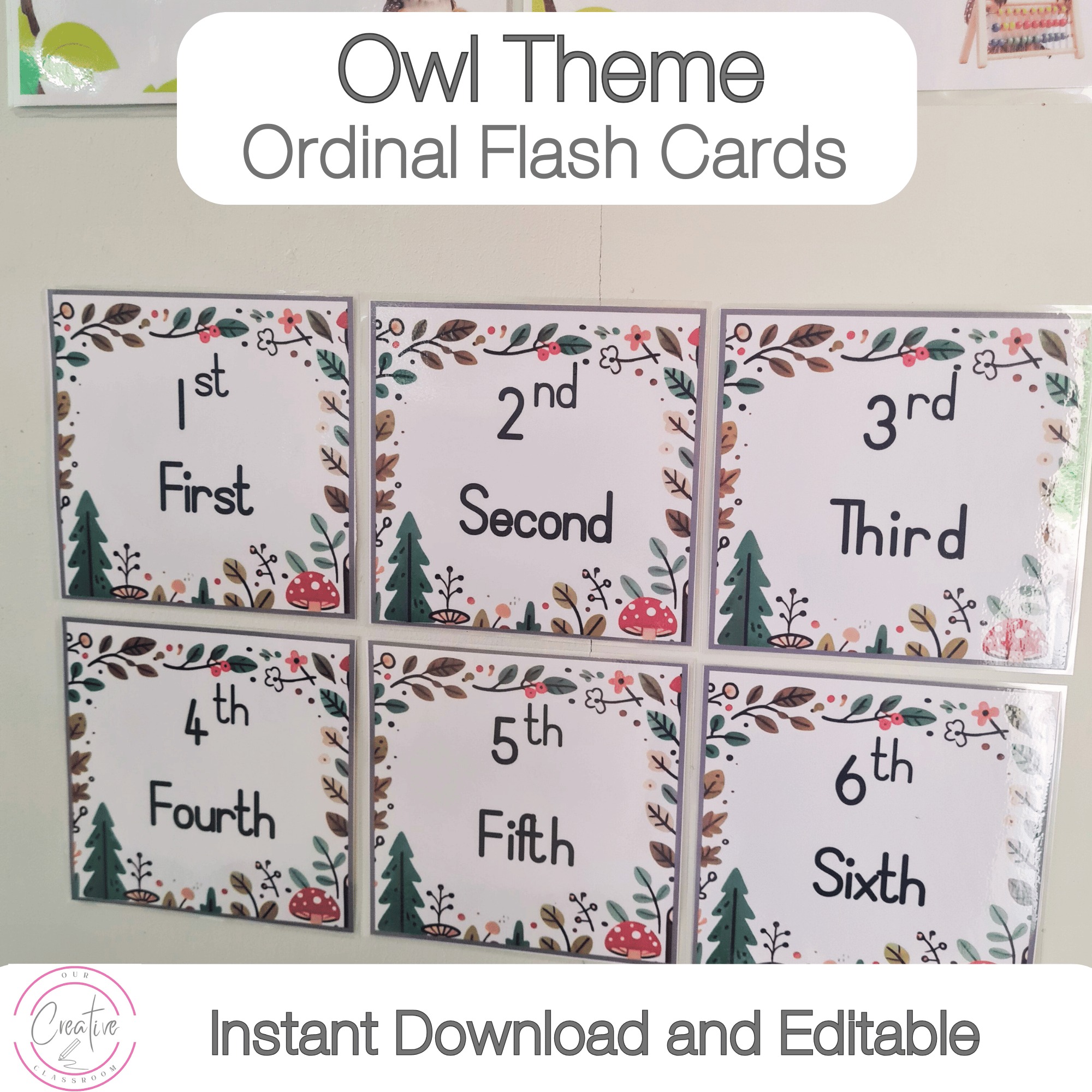 Owl Theme Ordinal Numbers Posters... - Our Creative Classroom | Facebook