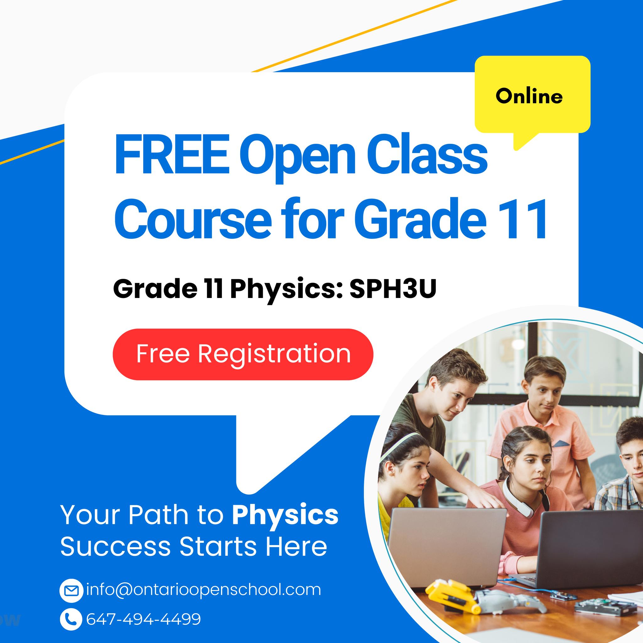 Ontario - 🌟 Ready to ace Grade 11 Physics - SPH3U? 🌟 Join our FREE Open ...
