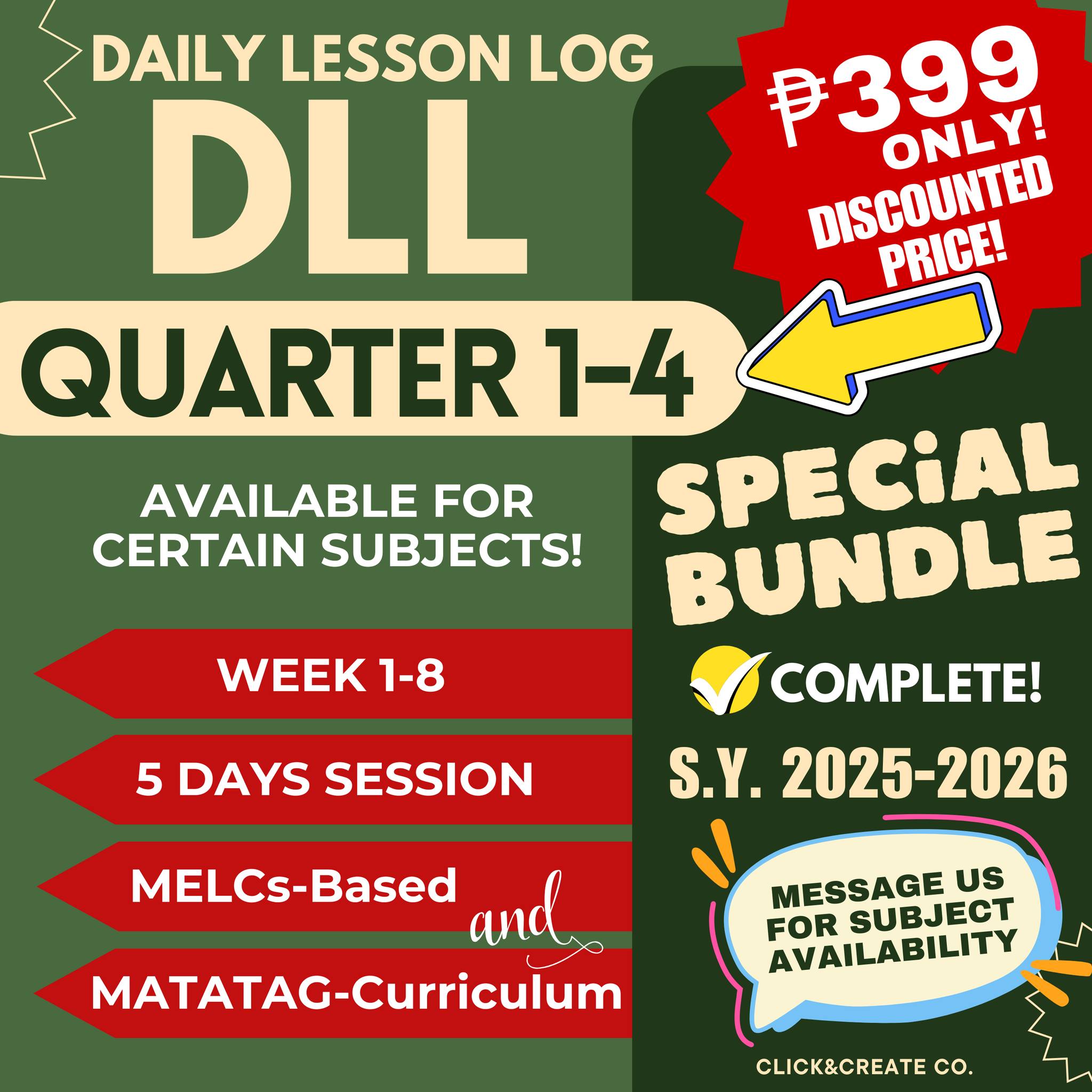 Click&Create - DLL Q1-Q4 BUNDLE is now available! 🔥 UPDATED! (S.Y. 2025 ...
