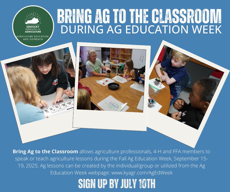 📚🌽 Bring Ag to the Classroom! 🚜🍎 Kentucky’s Fall Ag Education Week is ...