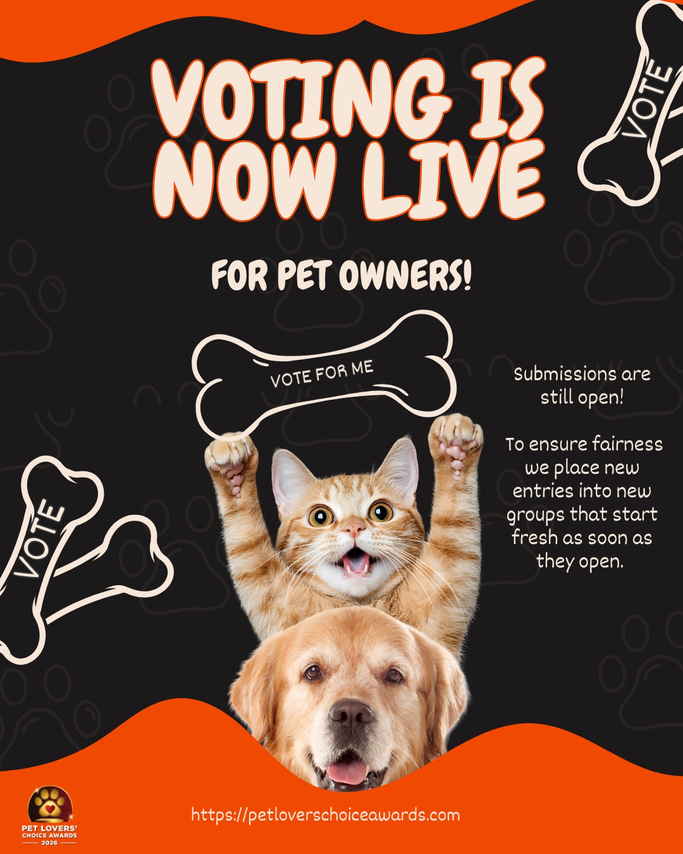 Pet - 🚨 VOTING IS LIVE! 🚨Pet owners, it’s your moment to cheer on your ...