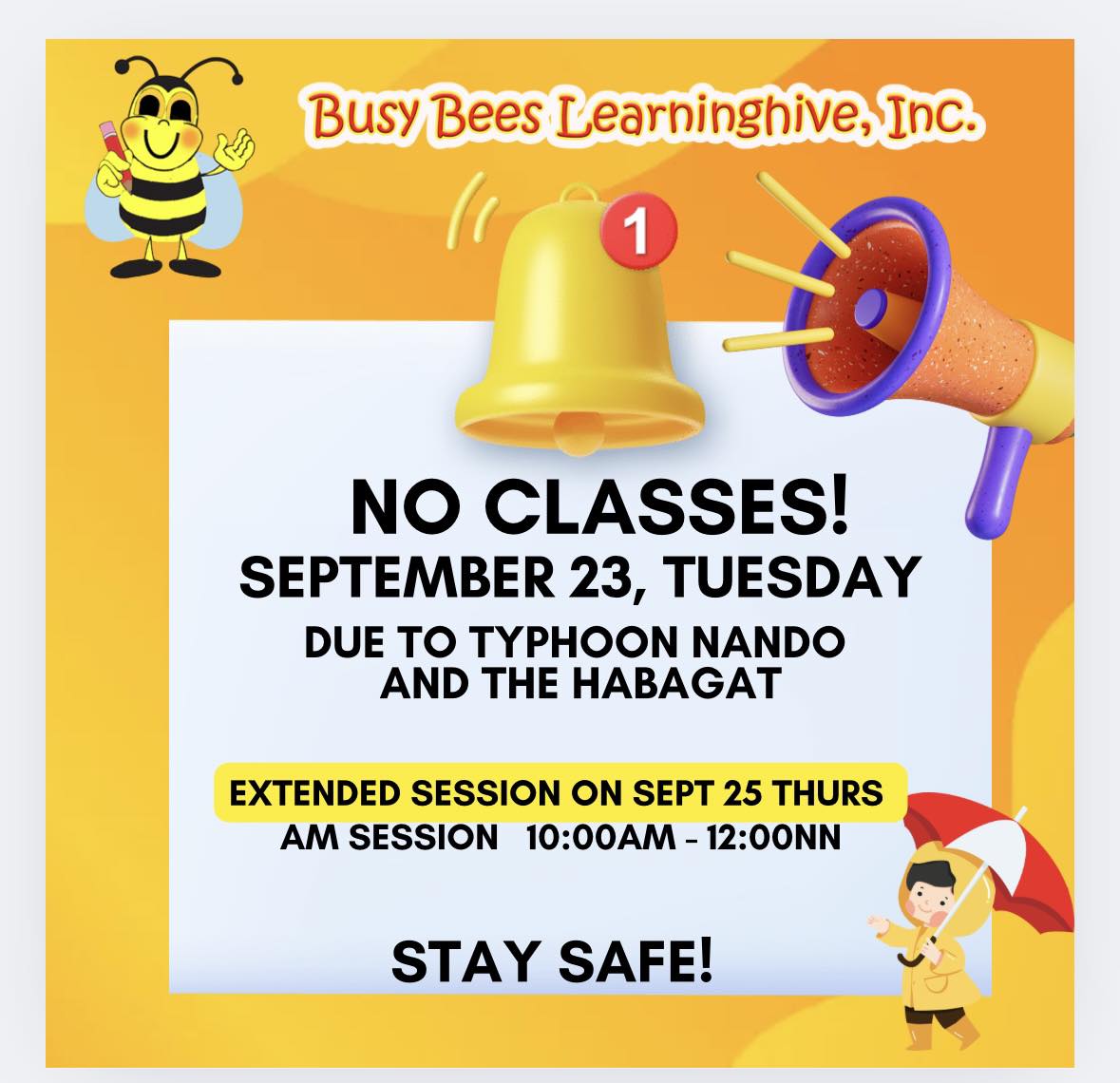 #WALANGPASOK | SEPT. 23, 2025... - Busy Bees Learninghive | Facebook