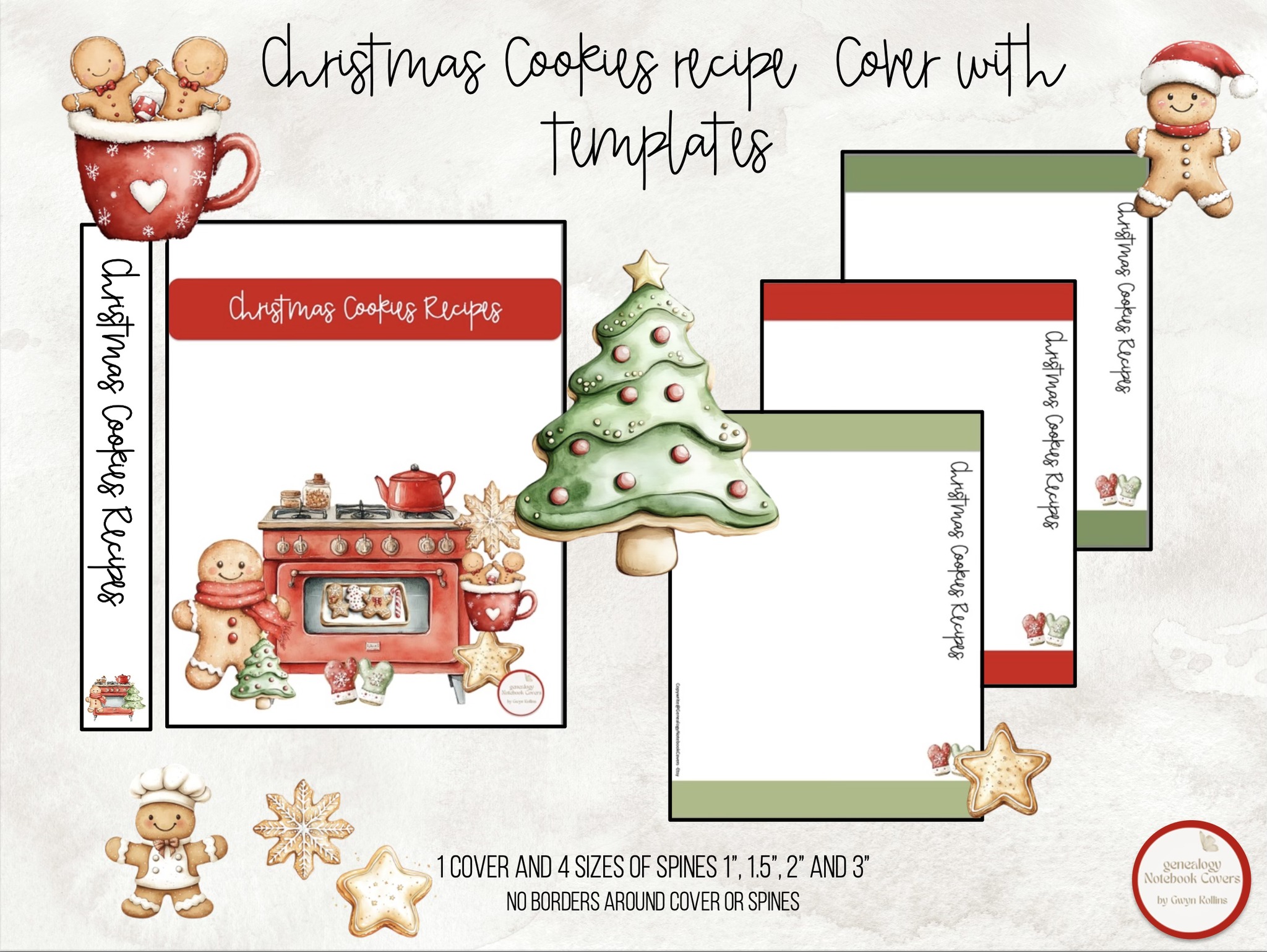 Genealogy - Free Christmas Cookies Recipe Cover with templates. Google ...