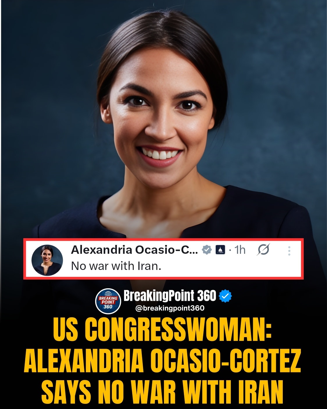 US Congresswoman Alexandria... - BreakingPoint 360 | Facebook