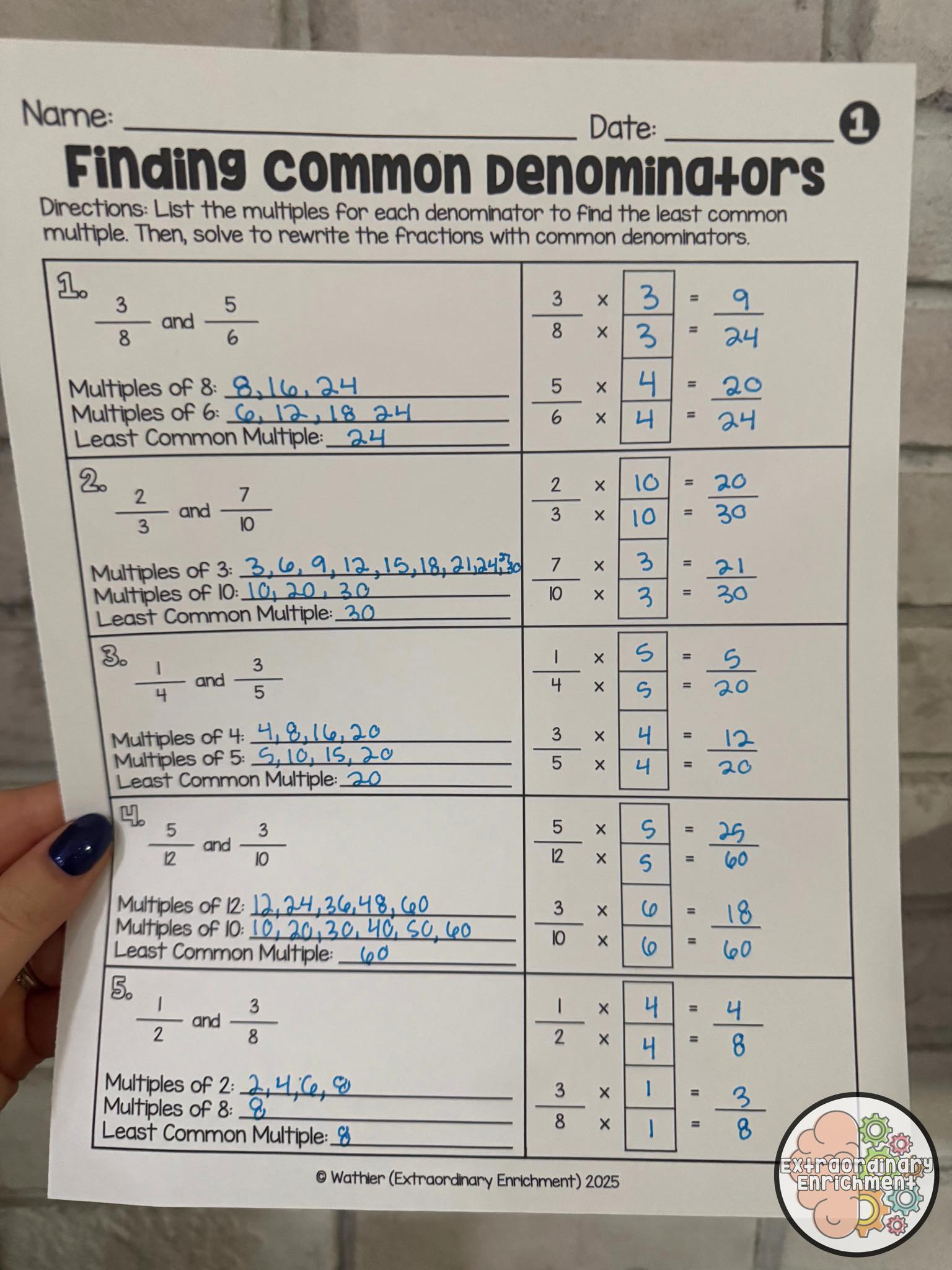 This is my favorite resource to help students understand finding common ...