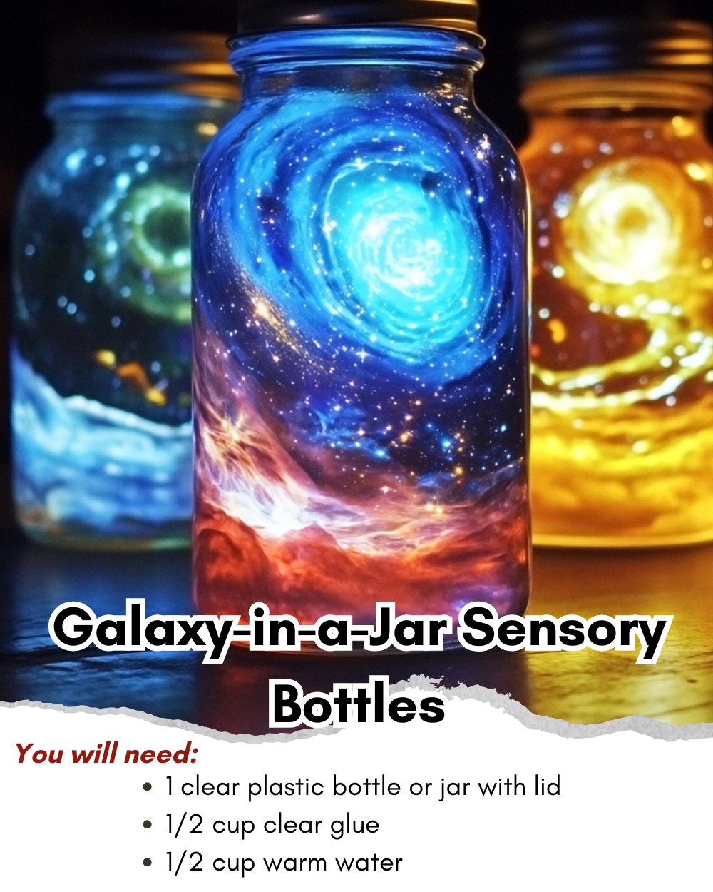Good - GALAXY-IN-A-JAR SENSORY BOTTLES 🌌🫙 A stunning, calming sensory ...