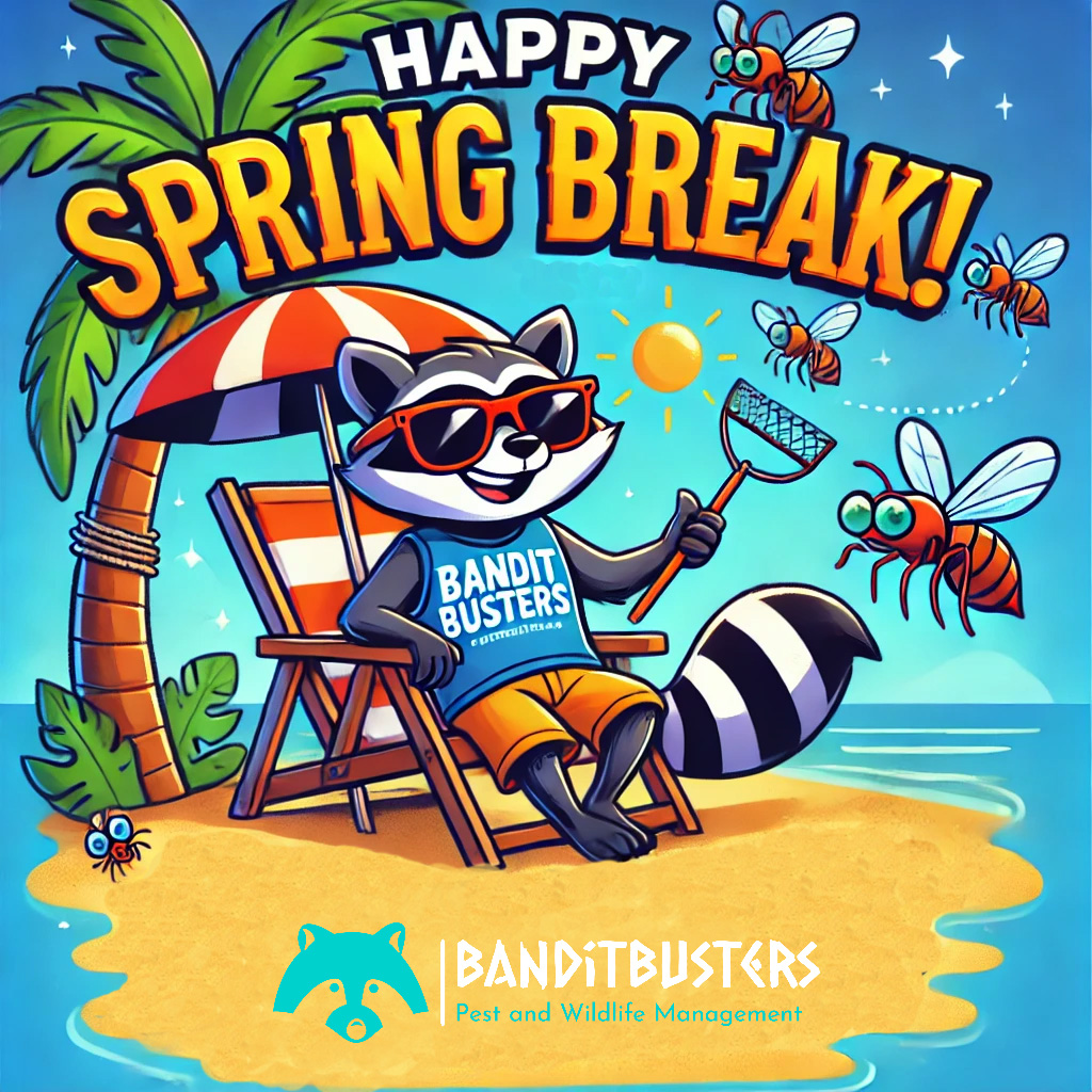 Bandit - 🌸☀️ Happy Spring Break from Bandit Busters! 🦟🚫 Spring Break is ...