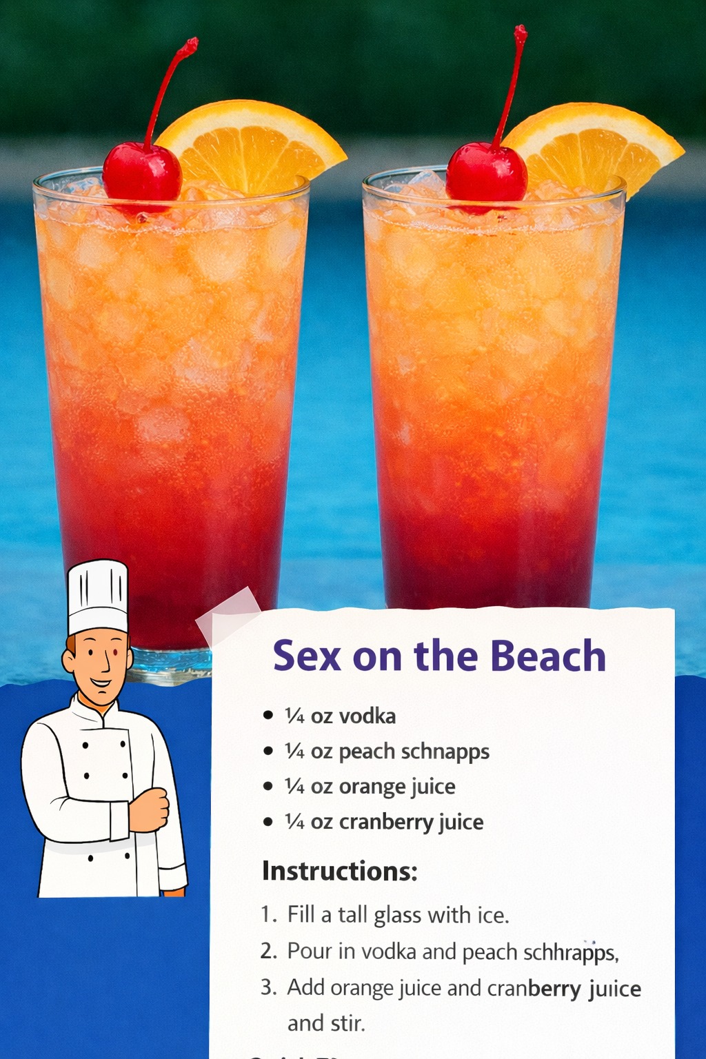 Tastymix Sex On The Beach Full Recipe Serves 1 Cocktail Time 5